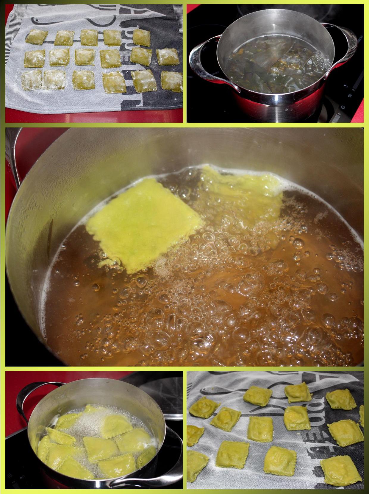 Raviolis de Plancton con Ricotta y Langostinos – Fuego de Mortero